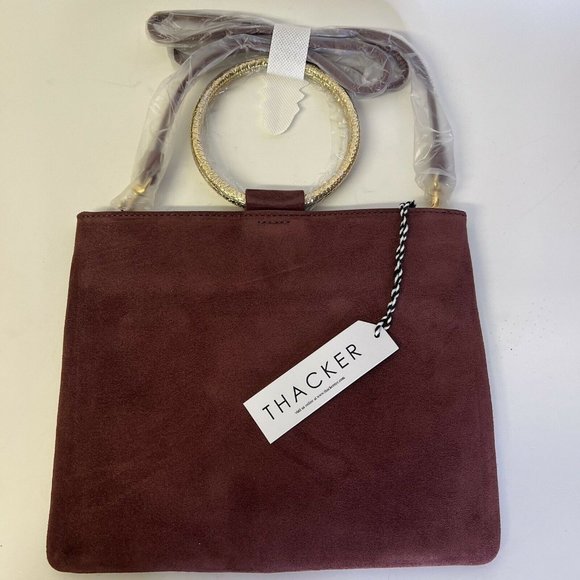 Thacker | Bags | Thacker Bag Le Pouch Leather Gold Hammered Ring Handle ...